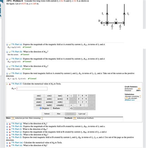 Solved 10 Problem 4 Consider Two Long Wires With Current