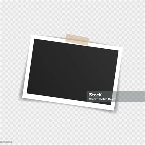 벡터 사진 프레임 모형 디자인입니다 투명 한 배경에 격리 된 스티커 테이프에 슈퍼 세트 사진 프레임 벡터 일러스트레이션 가정용 캠코더에 대한 스톡 벡터 아트 및 기타 이미지