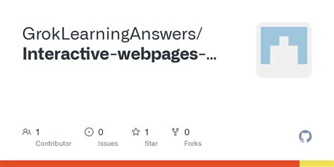 github groklearninganswers interactive webpages with javascript