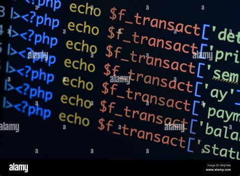 Real Php Code Developing Screen Programing Workflow Abstract Algorithm Concept Lines Of Php