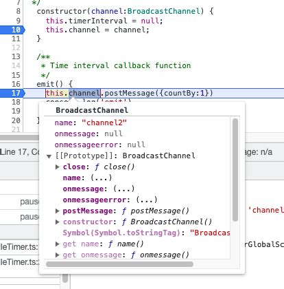 Javascript BroadcastChannel Is Losing PostMessage Context In SetInterval Function Stack