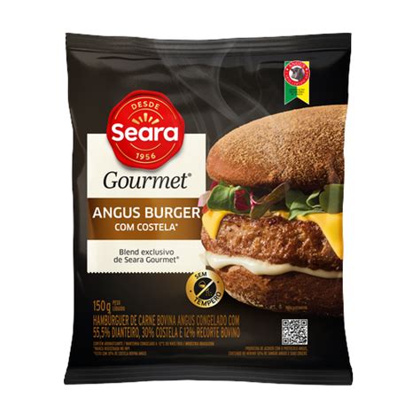 Angus Burger Com Costela Seara Gourmet 150g 100 Angus