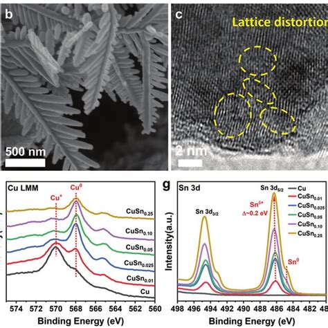 Materials Characterizations A Xrd Patterns Of Cusn X Catalysts B
