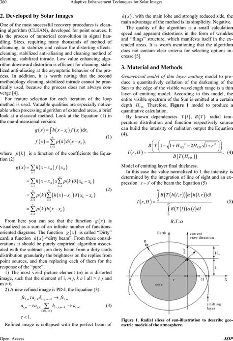 adaptive enhancement techniques for solar images