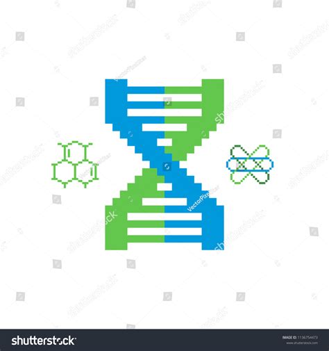 Human Dna Gen Symbol Pixel Art Stock Vector Royalty Free 1136754473 Shutterstock
