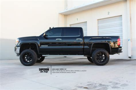 2015 Lifted Gmc Sierra 1500 Slt 7 Fts Lift Kit 35 Tires Light Bars