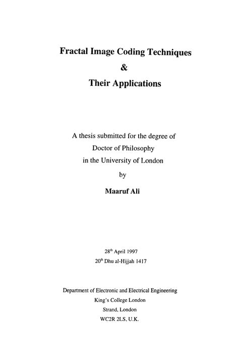 Pdf Fractal Image Coding Techniques And Their Applications
