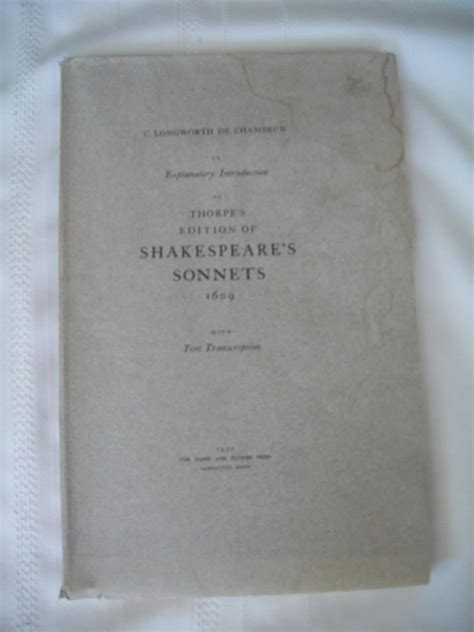 An Explanatory Introduction To Thorpes Edition Of Shakespeares