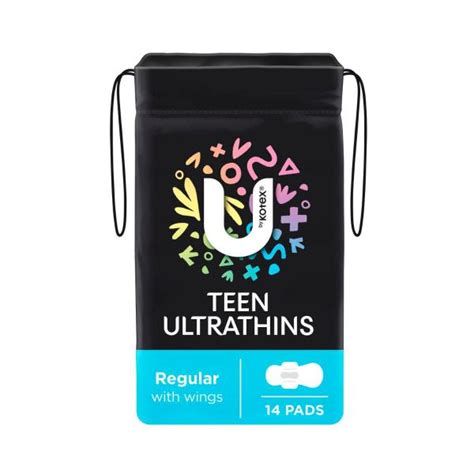 Buy U By Kotex Pads Ultra Thin Teen Regular With Wings 14 Pack Coles