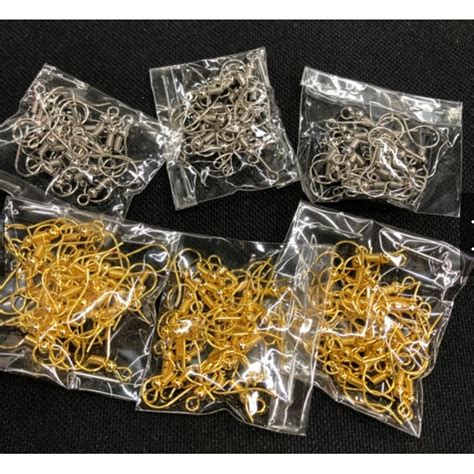20 Pieces Alloy Earrings Ear Hook Clasp Assembly Hooks For Earrings Diy Jewelry Crafts Shopee