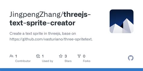 Github Jingpengzhangthreejs Text Sprite Creator Create A Text