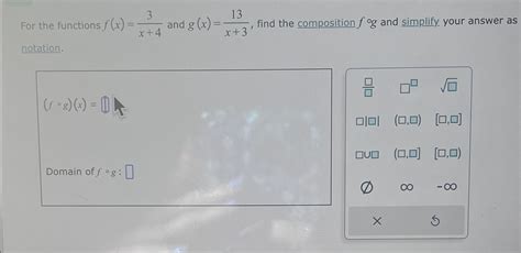 solved for the functions f x 3x 4 ﻿and g x 13x 3 ﻿find