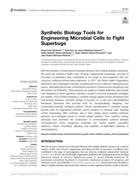 pdf synthetic biology tools for engineering microbial cells to fight