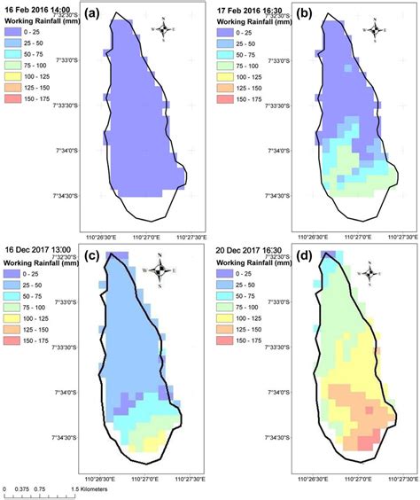 Rainfall Input Data For Model Testing Shown As Working Rainfall For