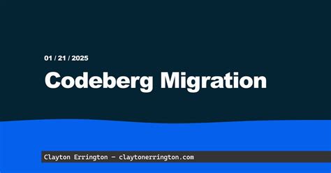 Codeberg Migration