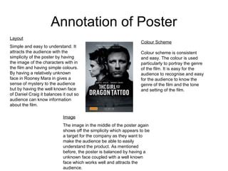 Poster Analysis Girl With The Dragon Tattoo PPT