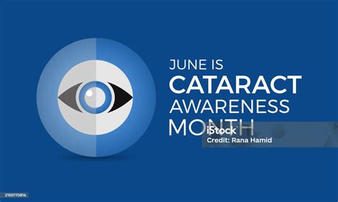 백내장 인식의 달 건강 인식 벡터 그림 질병 예방 벡터 배너 카드 배경에 대 한 템플릿입니다 6월에 대한 스톡 벡터 아트 및 기타 이미지 Istock
