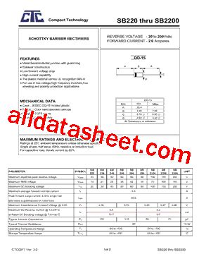 SB2100 Datasheet(PDF) - Compact Technology Corp.