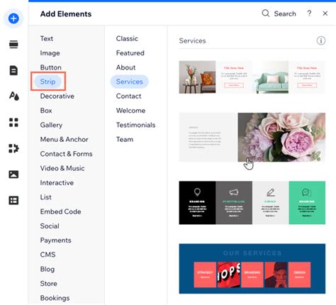 Wix Editor Adding And Setting Up A Strip Help Center Wix