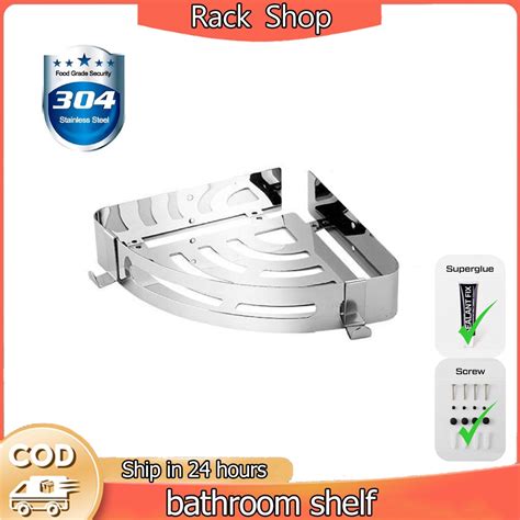 Triangle Stainless Steel Bathroom Rack Toilet Storage Rack Corner Rack