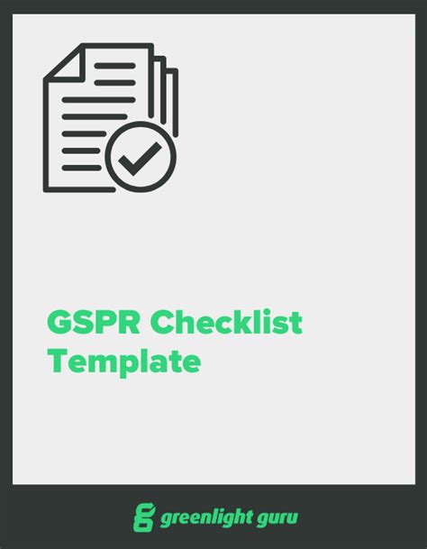 Create A Gspr Checklist Template Example