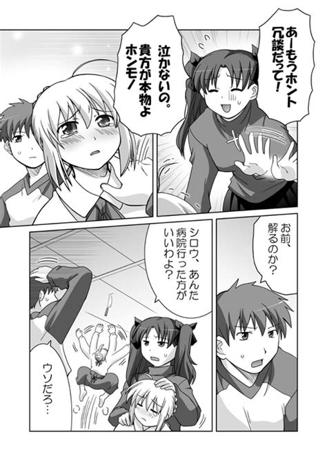 Artoria Pendragon Saber Tohsaka Rin Emiya Shirou And Sader Fate