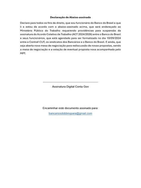Declaracaodeabaixo Assinadoassinado Pdf