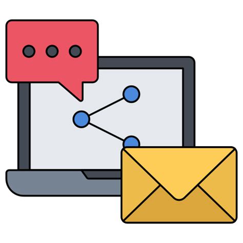 Messaging Generic Thin Outline Color Icon