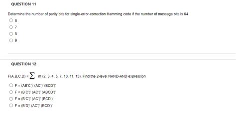 Solved Determine The Number Of Parity Bits For
