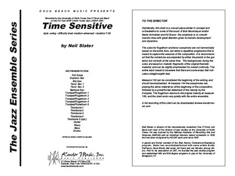 Time Sensitive Full Score Kendor Music Publishing Time Sensitive Full Score Kendor Music Publishing