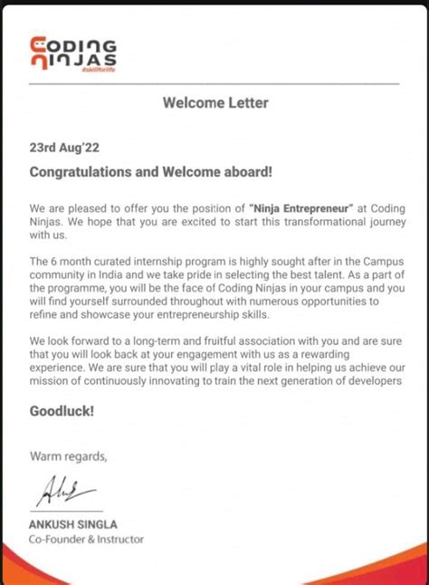 hemant patel on linkedin codingninjas coding team thankyou
