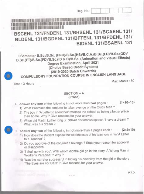 BCA I Semester English April Bca St Sem Studocu