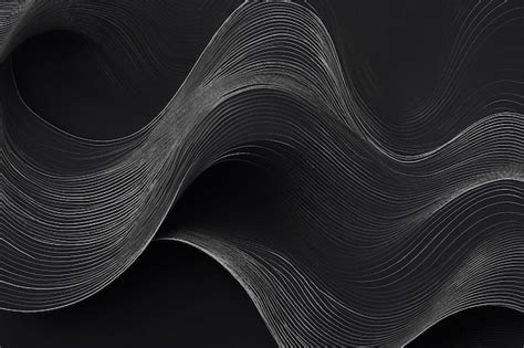 Premium Photo Black Abstract Background Design Modern Wavy Line Pattern Guilloche Curves In
