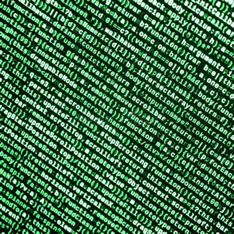 Javascript Code In Text Editor Coding Cyberspace Concept Screen Of