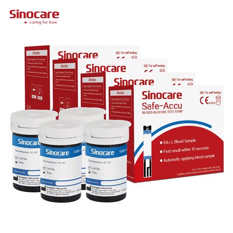 Sinocare Blood Glucose Meter Medical Device Glucometro with Test Strips ...