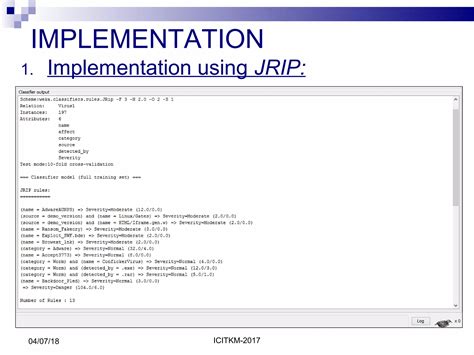 detection of malicious executables using rule based classification