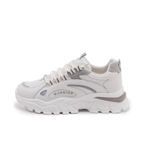 Warrior Thick Sole Height Increasing Dad Shoes Whitegray Anto Sports