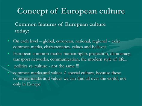 Ppt European Culture United In Diversity Powerpoint Presentation