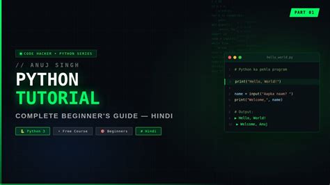 Python Tutorial For Beginners In Hindi Part 1 Introduction To