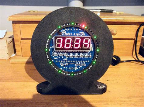 Ds1302 Rotating Led Clock Module Housing Modular Sort Of By Cargy