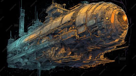 Premium Photo A Concept Art For A Spaceship Called The Future