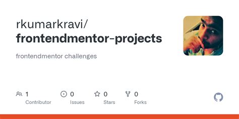 Github Rkumarkravifrontendmentor Projects Frontendmentor Challenges