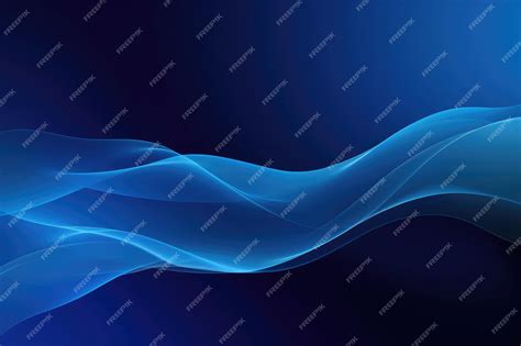 Premium Photo Abstract Blue Waves On Dark Background