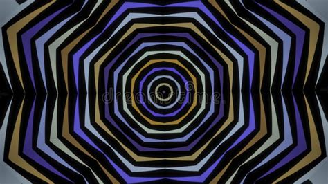 Abstract Radial Background With Animation Of Moving Colorful Patterns