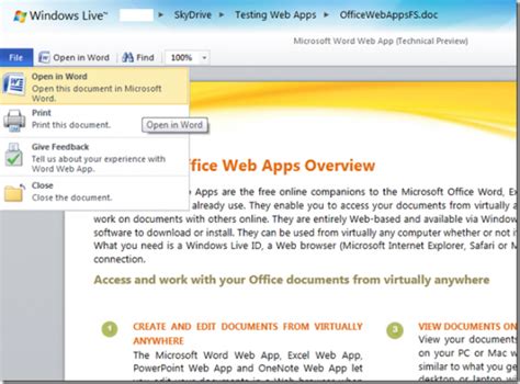 Microsoft India Introduces Office Web Apps