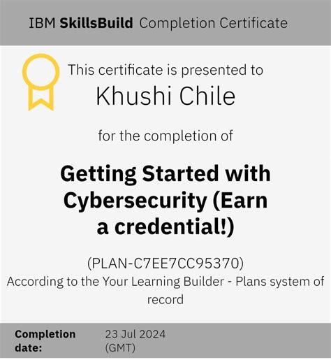 khushi chile on linkedin cybersecurity ibm professionaldevelopment