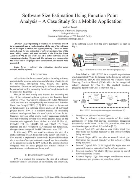 Pdf Software Size Estimation Using Function Point Analysis A Case