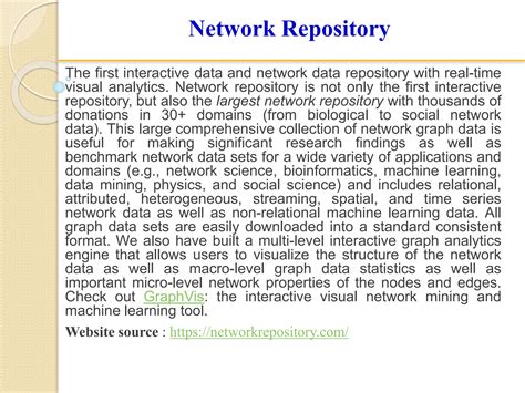 dataset sources repositories pptx