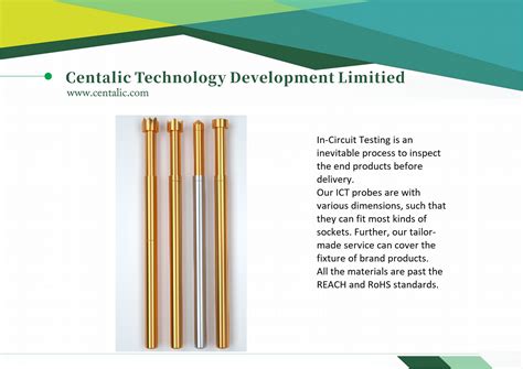 In Circuit Test Probe Pogo Pin P Series For PCB Assembly Inspection Centalic Hong Kong