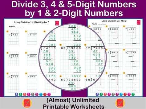 Divide Multi Digit Numbers By 1 And 2 Digit Divisor For Upper Ks2 Maths